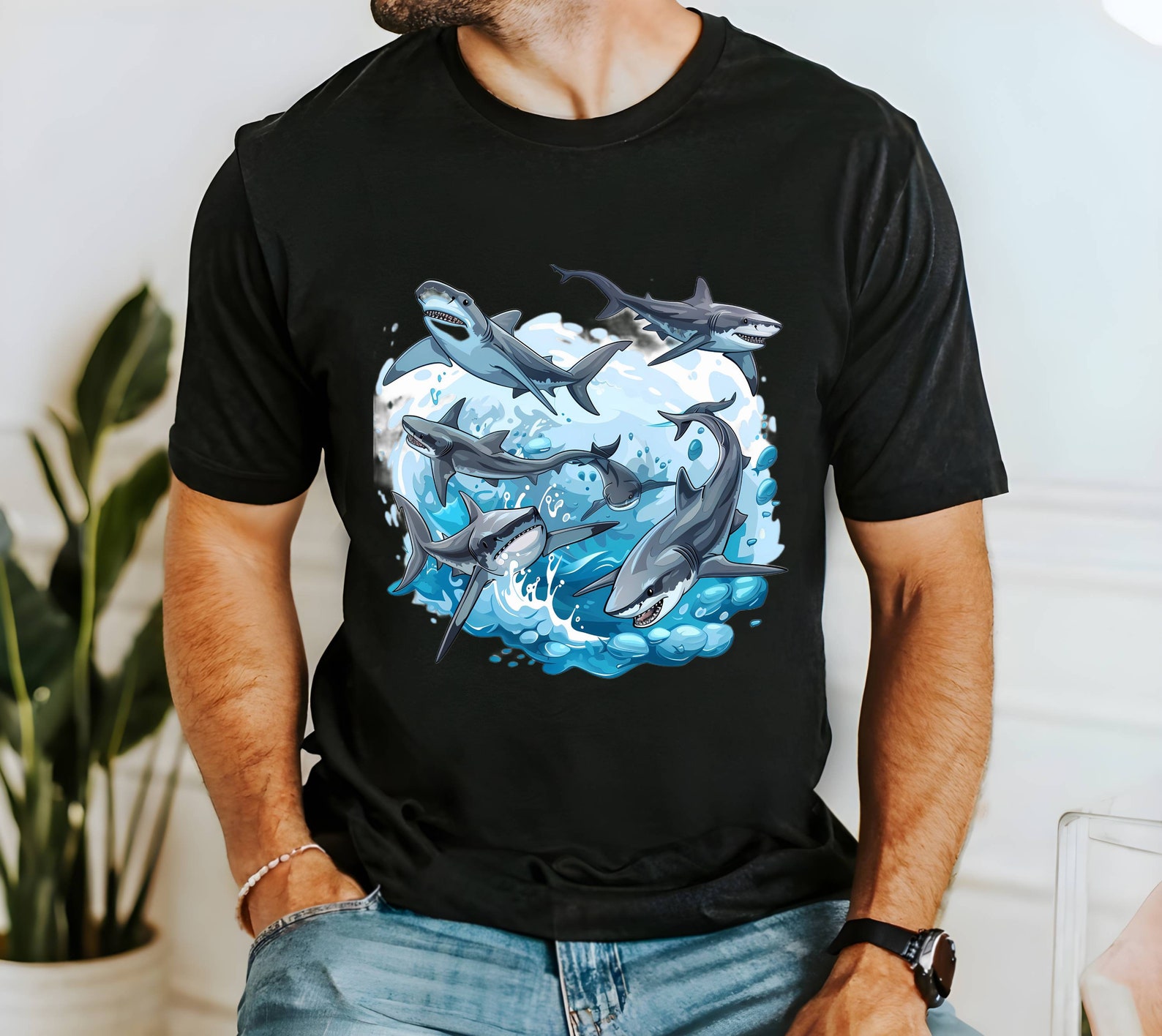 Shark Shirt Great White Shark Week Shirt Ocean Animal Shirt Marine ...