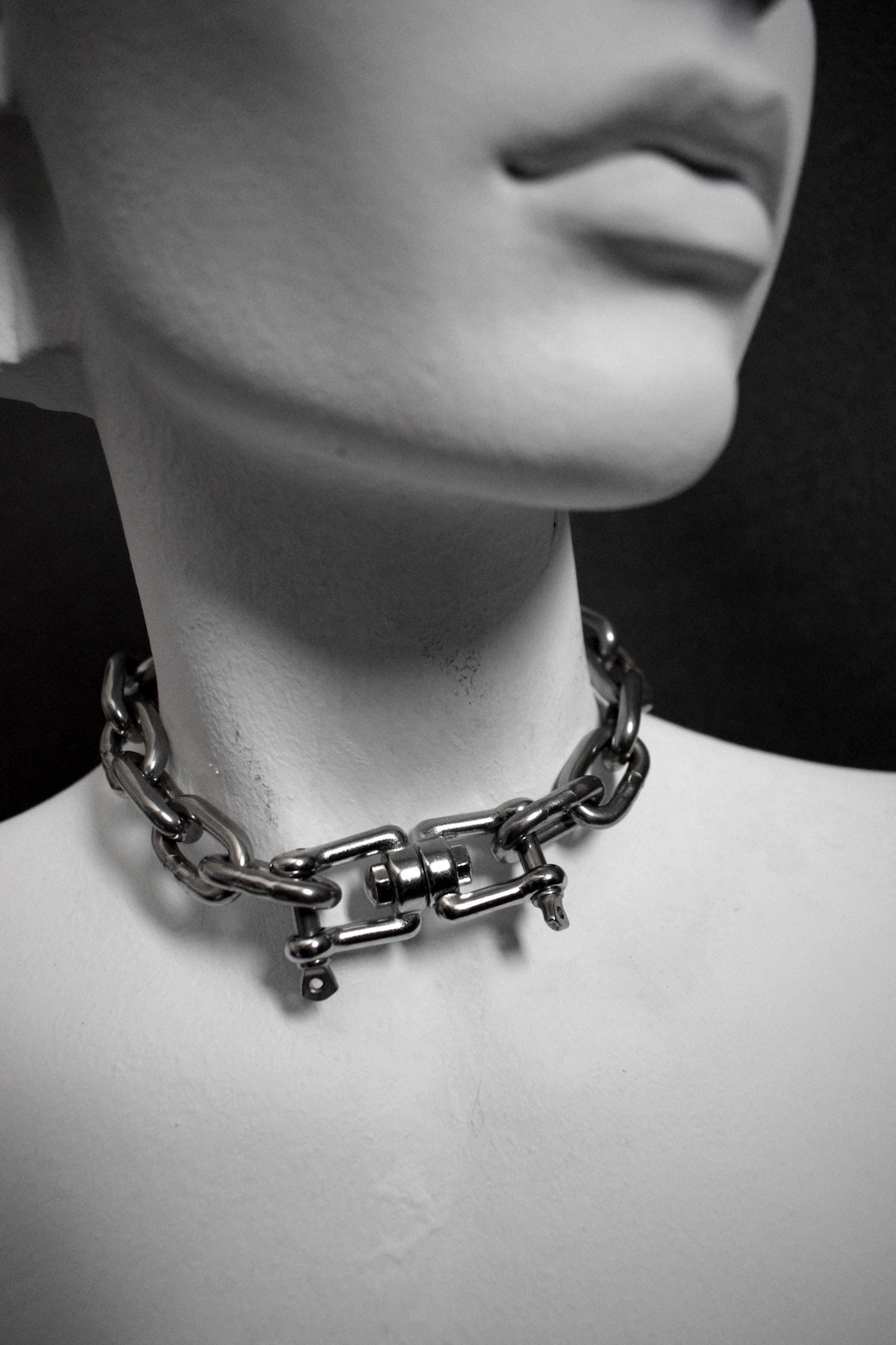 Stainless Steel Chain Necklace: Heavy Chunky Chain, Gothic Collar ...