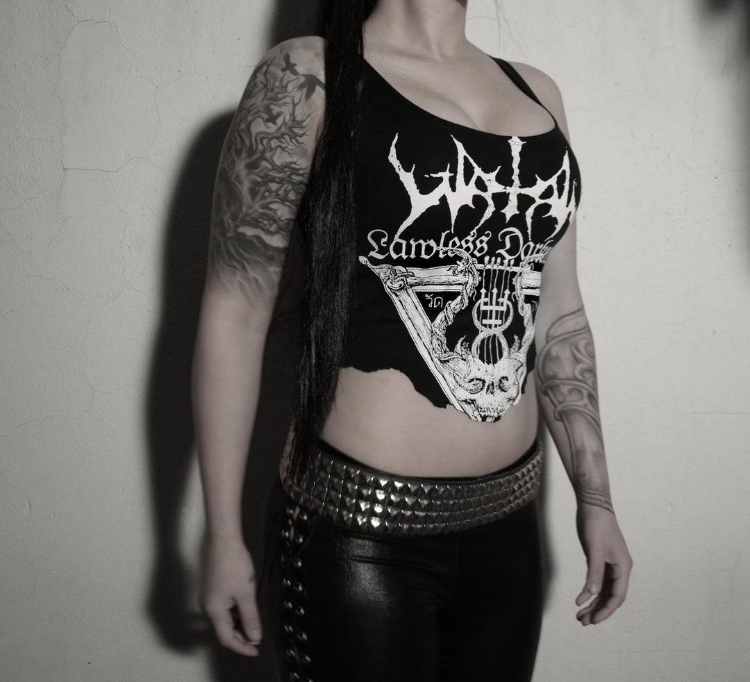 WATAIN ⇹ BLACK METAL ⇹ Black Cropped ⇹ Watain ⇹ Lawless Darkness Crop Top - Etsy