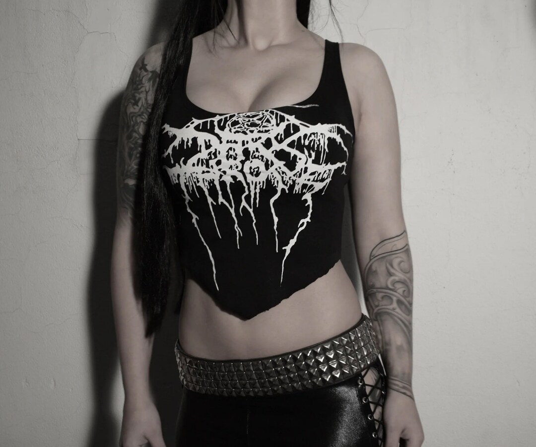 Darkthrone Destroyed/shredded Crop-top Metal Negro - Etsy