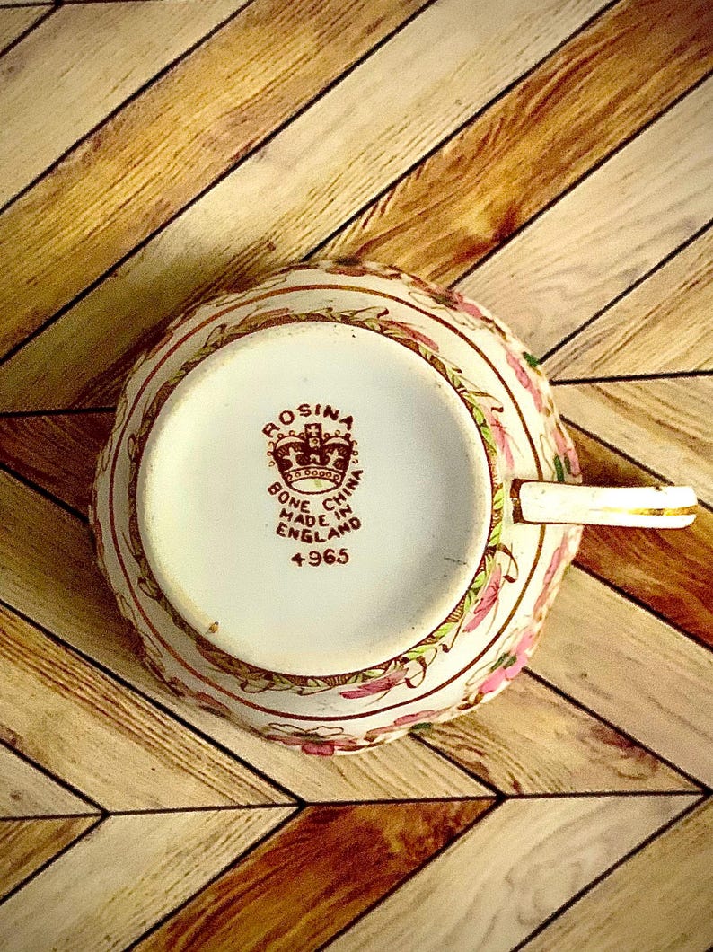 Vintage Rosina England Teacup Pattern #4965 - Etsy