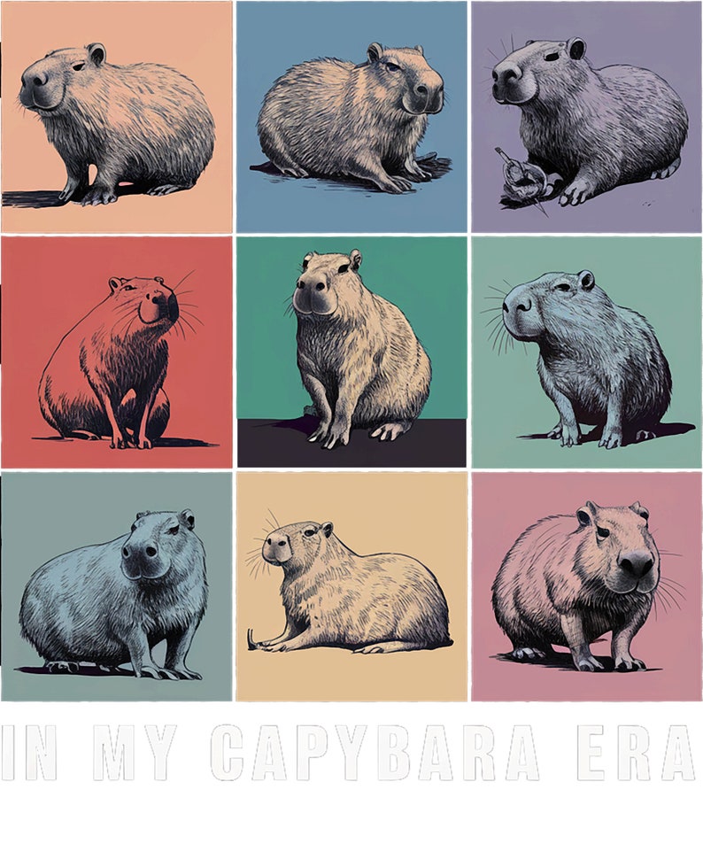In My Capybara Era PNG, Capybara Lovers Png, Funny Capybara Png, Cute ...