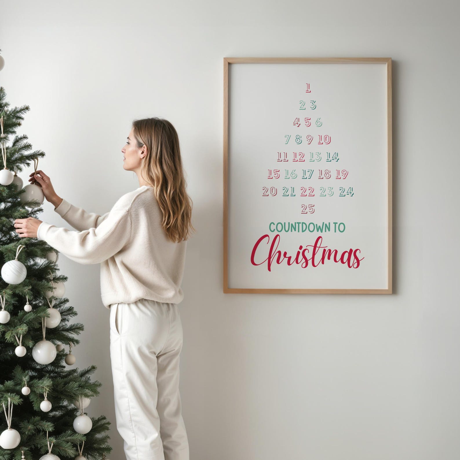 Christmas Countdown Printable, Days Till Christmas, Countdown to Santa ...