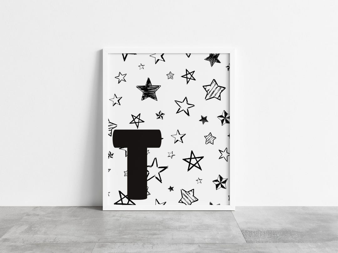 Letter T Poster, Alphabet Letter, Initial Wall Art for the Nursery ...