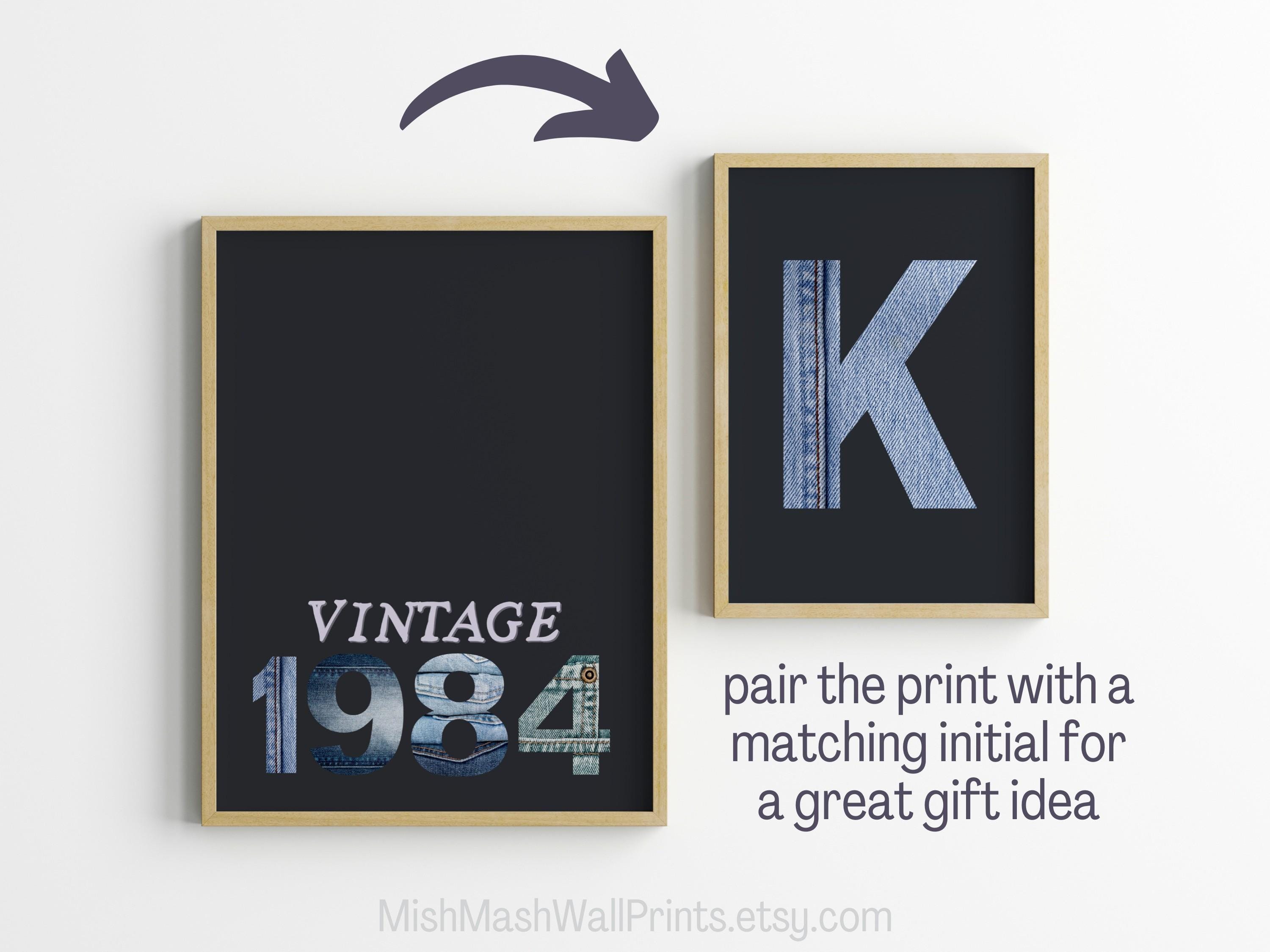 1984 Wall Art, 80s Poster, 40th Birthday Gift, 1984 Print, Vintage Wall ...