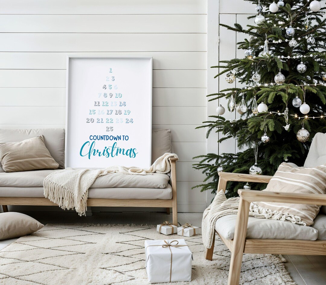 Christmas Countdown Printable Wall Art, Days Till Christmas, Kids ...