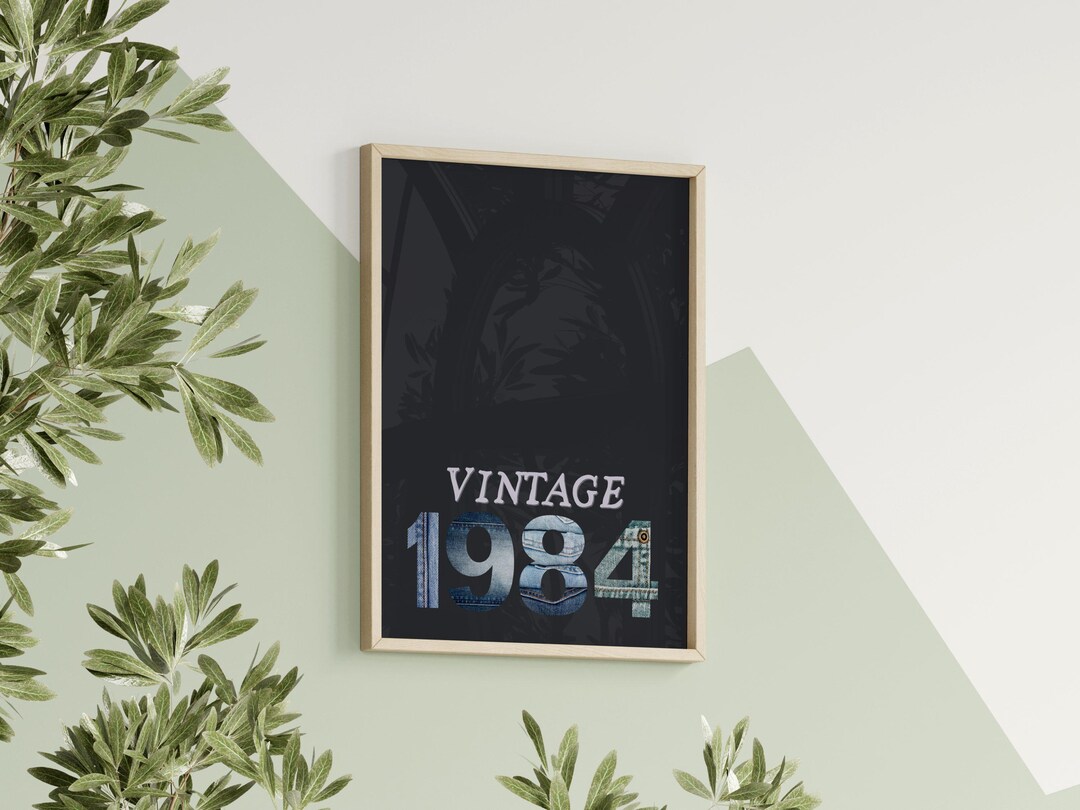 1984 Wall Art, 80s Poster, 40th Birthday Gift, 1984 Print, Vintage Wall ...