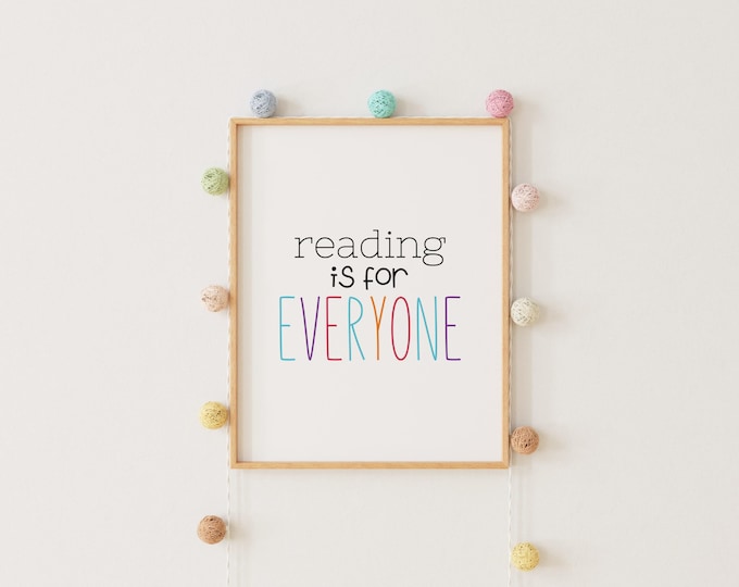 Reading is for Everyone Wall Art | Book Nook | Kids Reading Corner ...