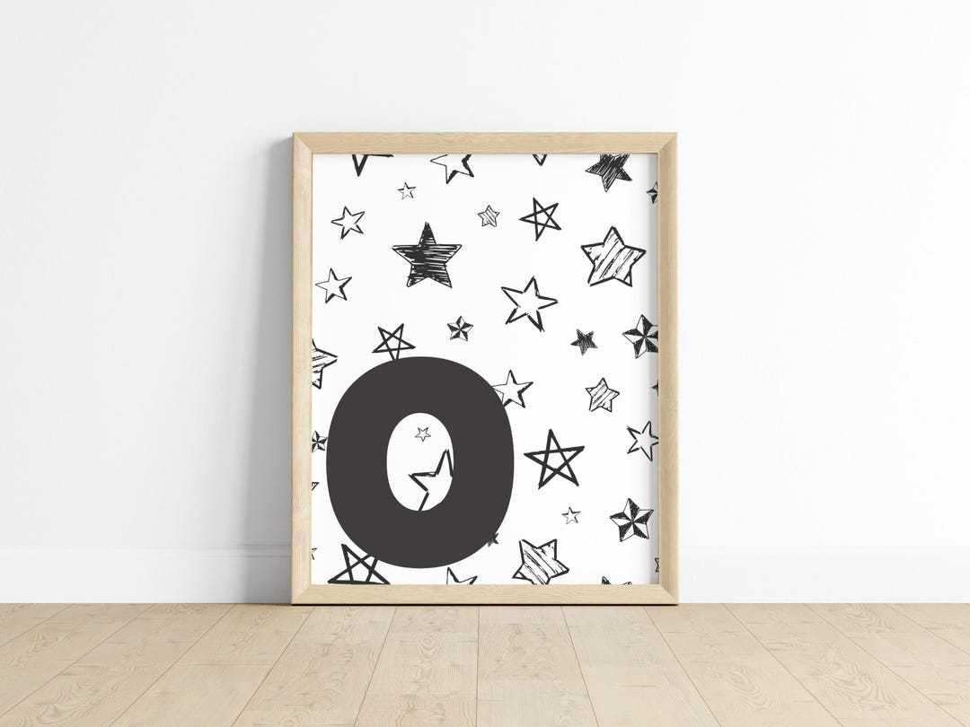 Letter O Poster, Alphabet Letter, Initial Wall Art for the Nursery ...