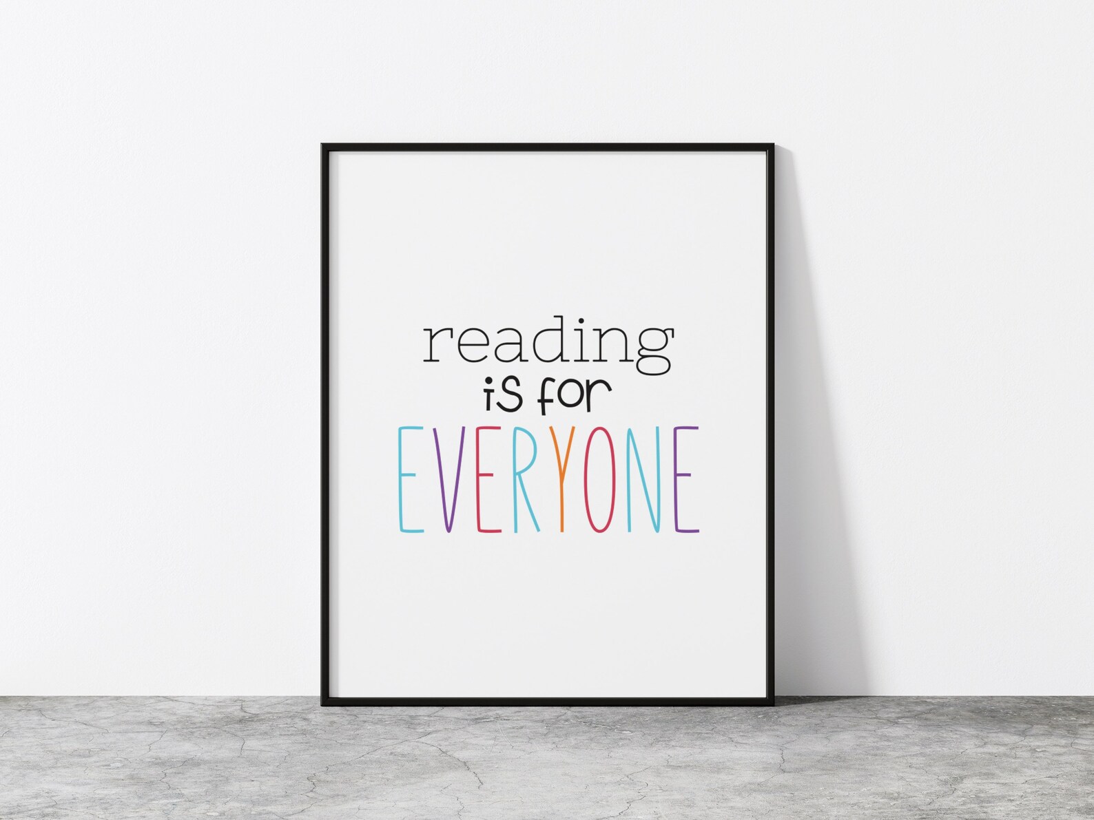 Reading is for Everyone Wall Art Book Nook Kids Reading Corner Playroom ...