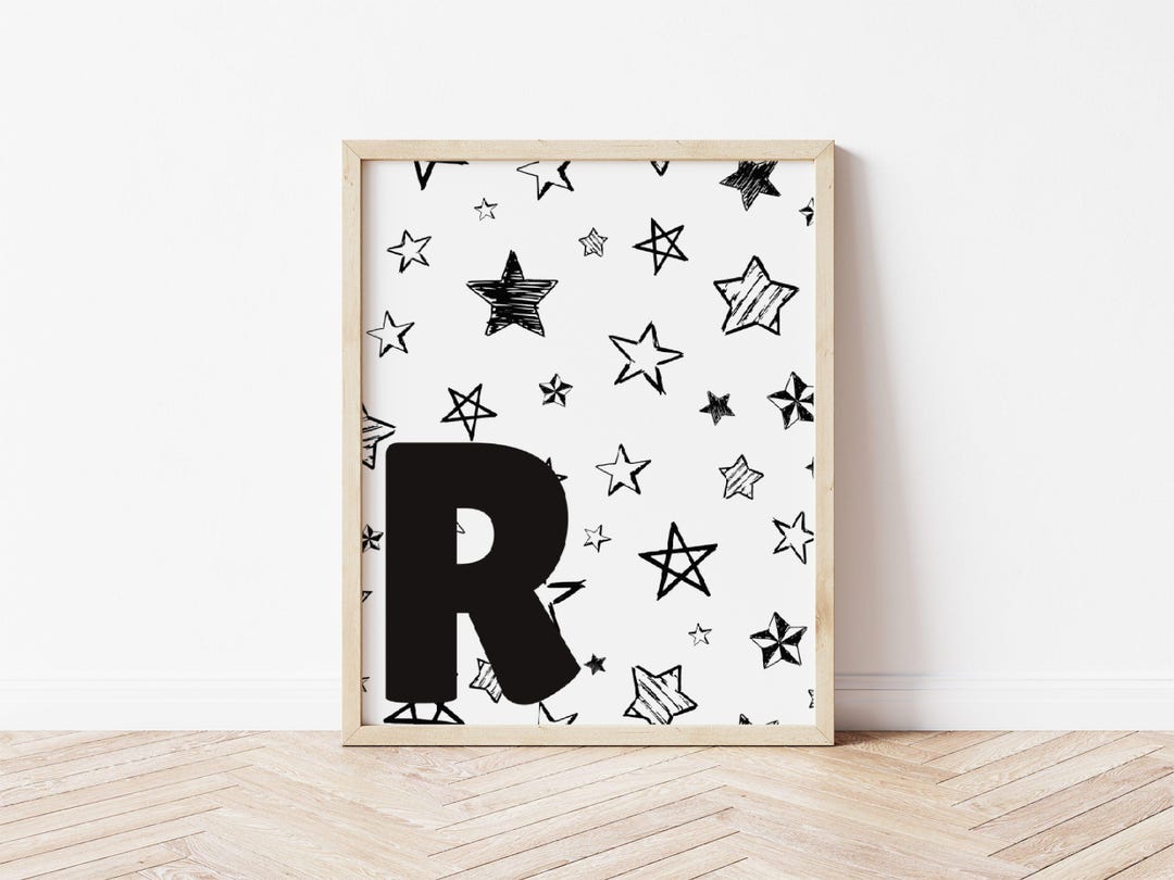Letter R Wall Art, Kids Room Letters, Printable Alphabet Letter ...