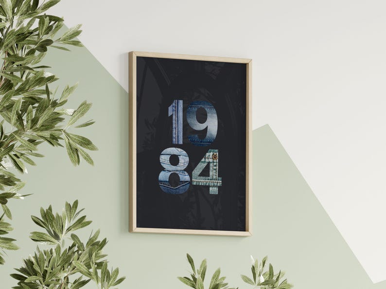 1984 Wall Art, 80s Poster, 40th Birthday Gift, 1984 Print, Custom Year ...