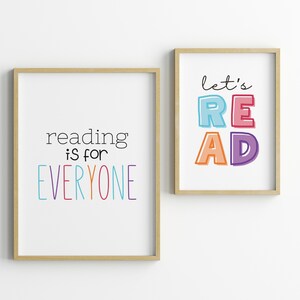 Reading is for Everyone Wall Art | Book Nook | Kids Reading Corner ...