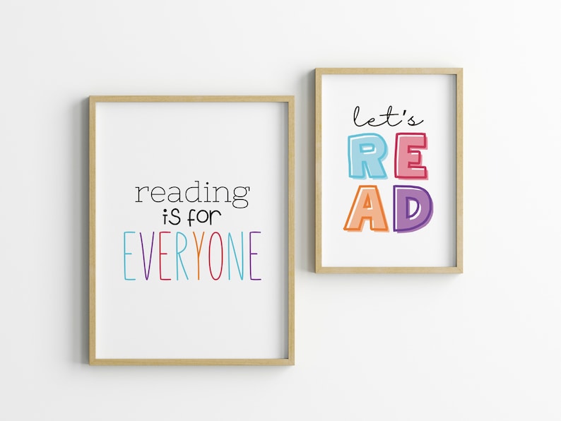 Reading is for Everyone Wall Art Book Nook Kids Reading Corner Playroom ...