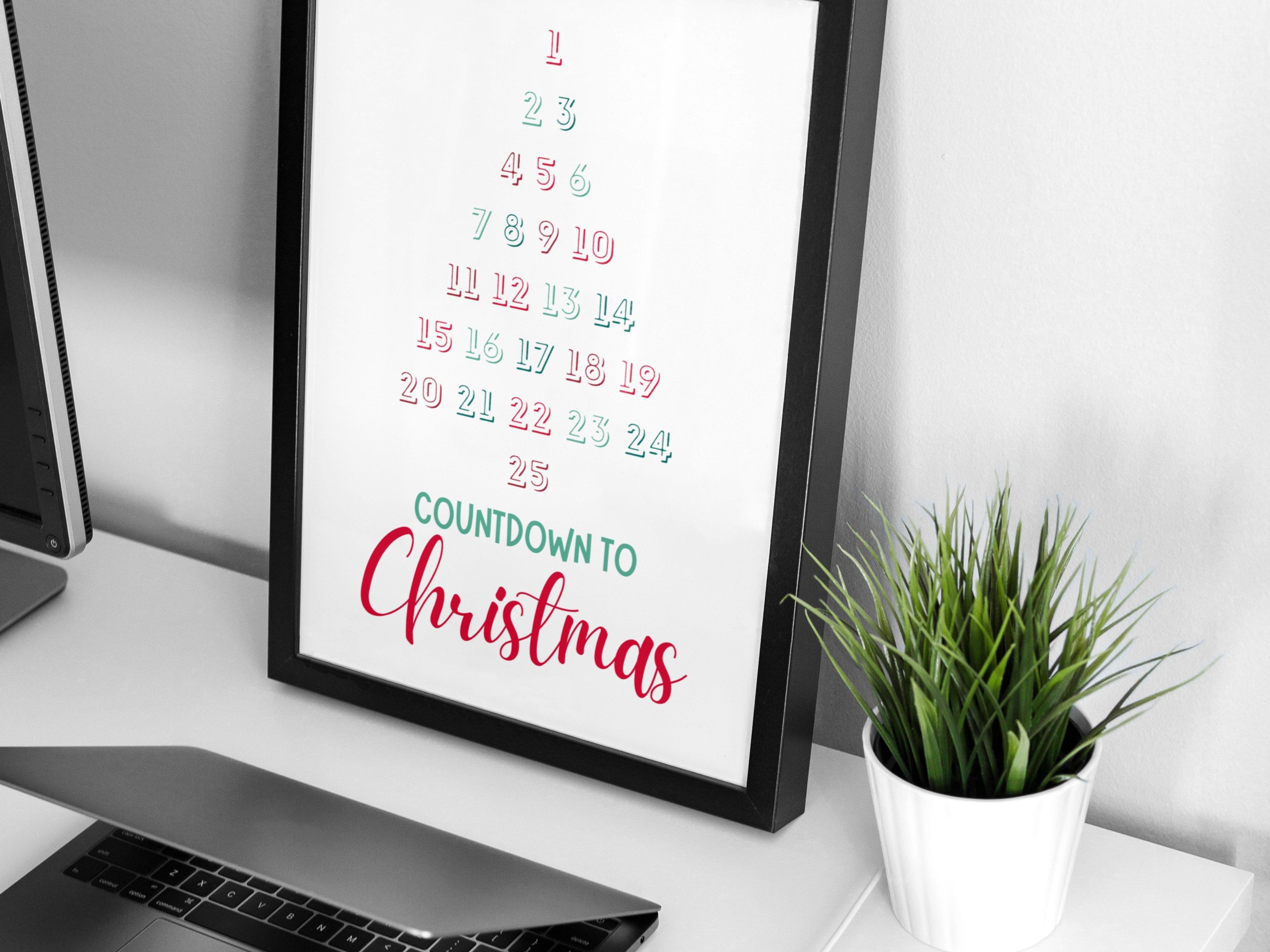 Christmas Countdown Printable Days Till Christmas Countdown - Etsy ...