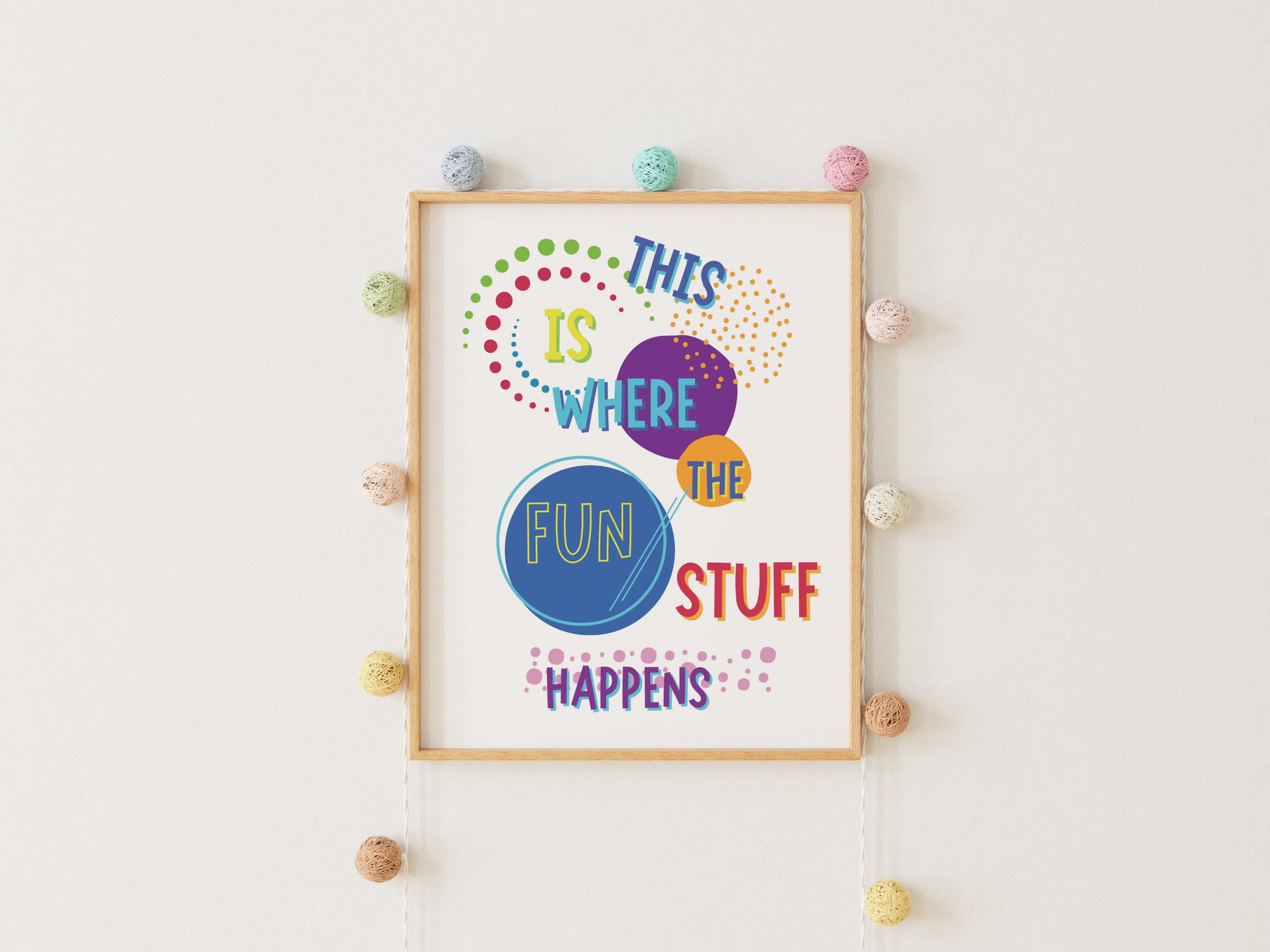 Playroom Quote Kids Printable Wall Art, Rainbow Toddler Décor, Digital ...