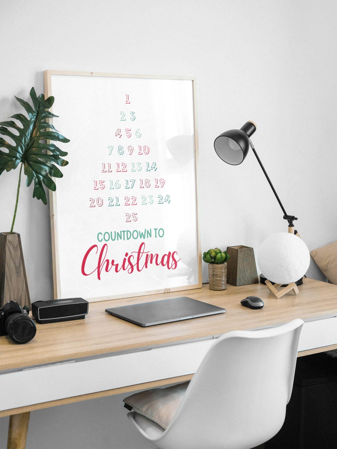 Christmas Countdown Printable, Days Till Christmas, Countdown to Santa ...