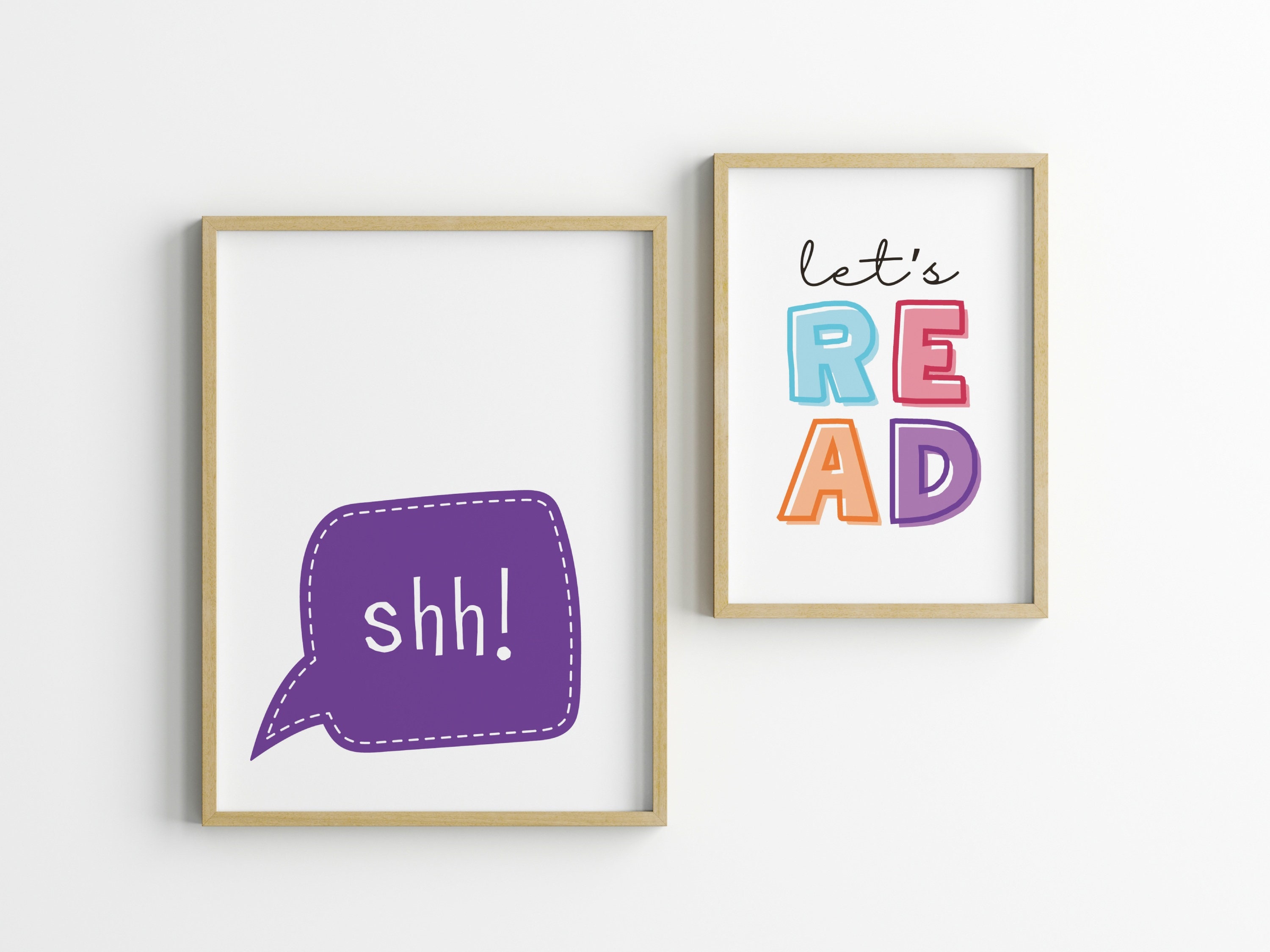 Let’s Read Wall Art for Kids | Book Nook | Reading Corner Quote ...