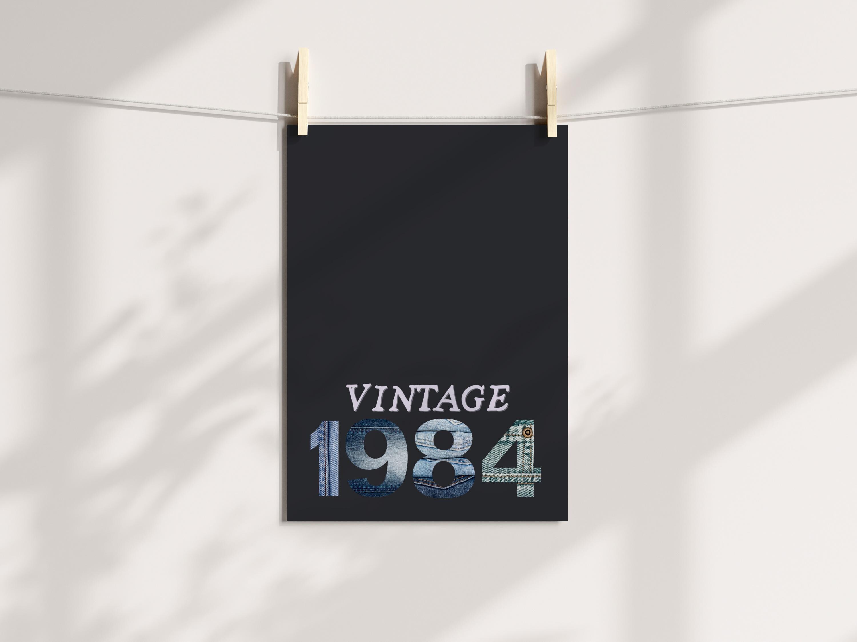 1984 Wall Art, 80s Poster, 40th Birthday Gift, 1984 Print, Vintage Wall ...