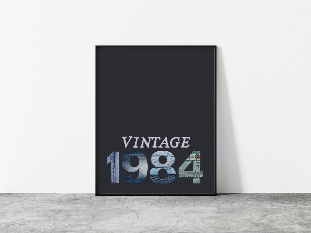 1984 Wall Art, 80s Poster, 40th Birthday Gift, 1984 Print, Vintage Wall ...