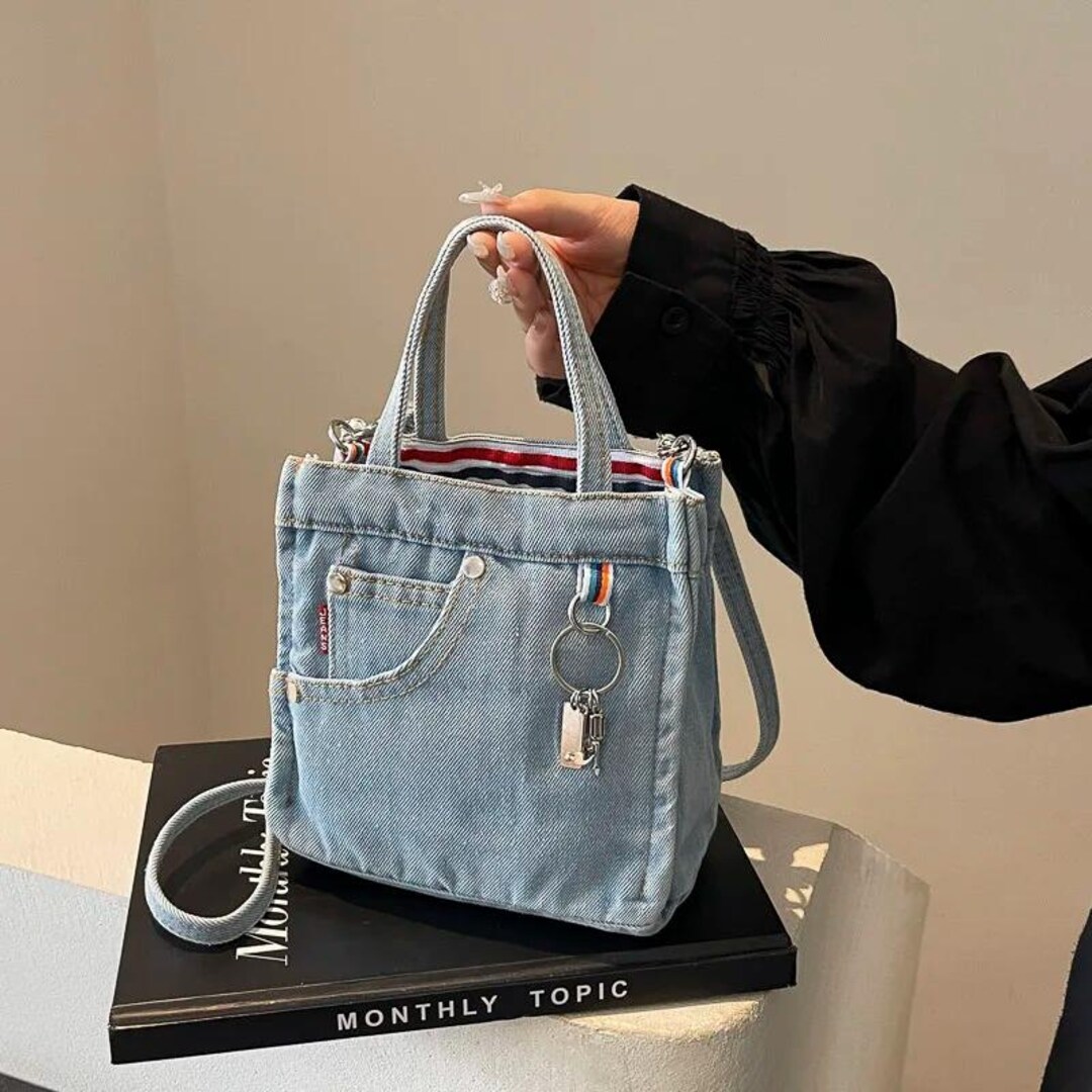 Vintage Denim Handbag, Cute Jean Purse, Casual Small Denim Purse ...