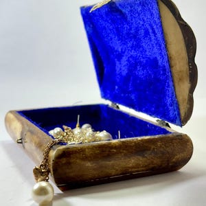 Vintage Bone Jewelry Box, Hand Carved Trinket Holder, Antique Brass ...