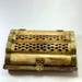 Vintage Hand-carved Bone Jewelry Box: Ornate Brass Accent Trinket ...