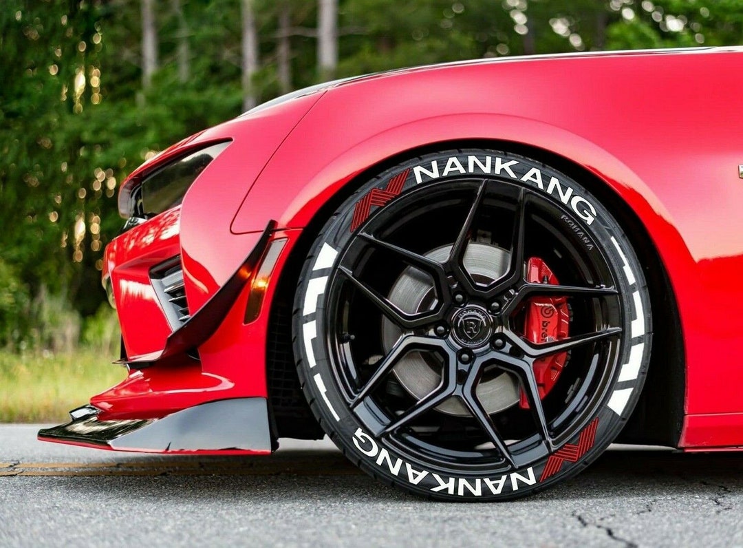 Tire Lettering Nankang Pieced Strip Permanent Tire Stickers 1'' 8 Pcs ...