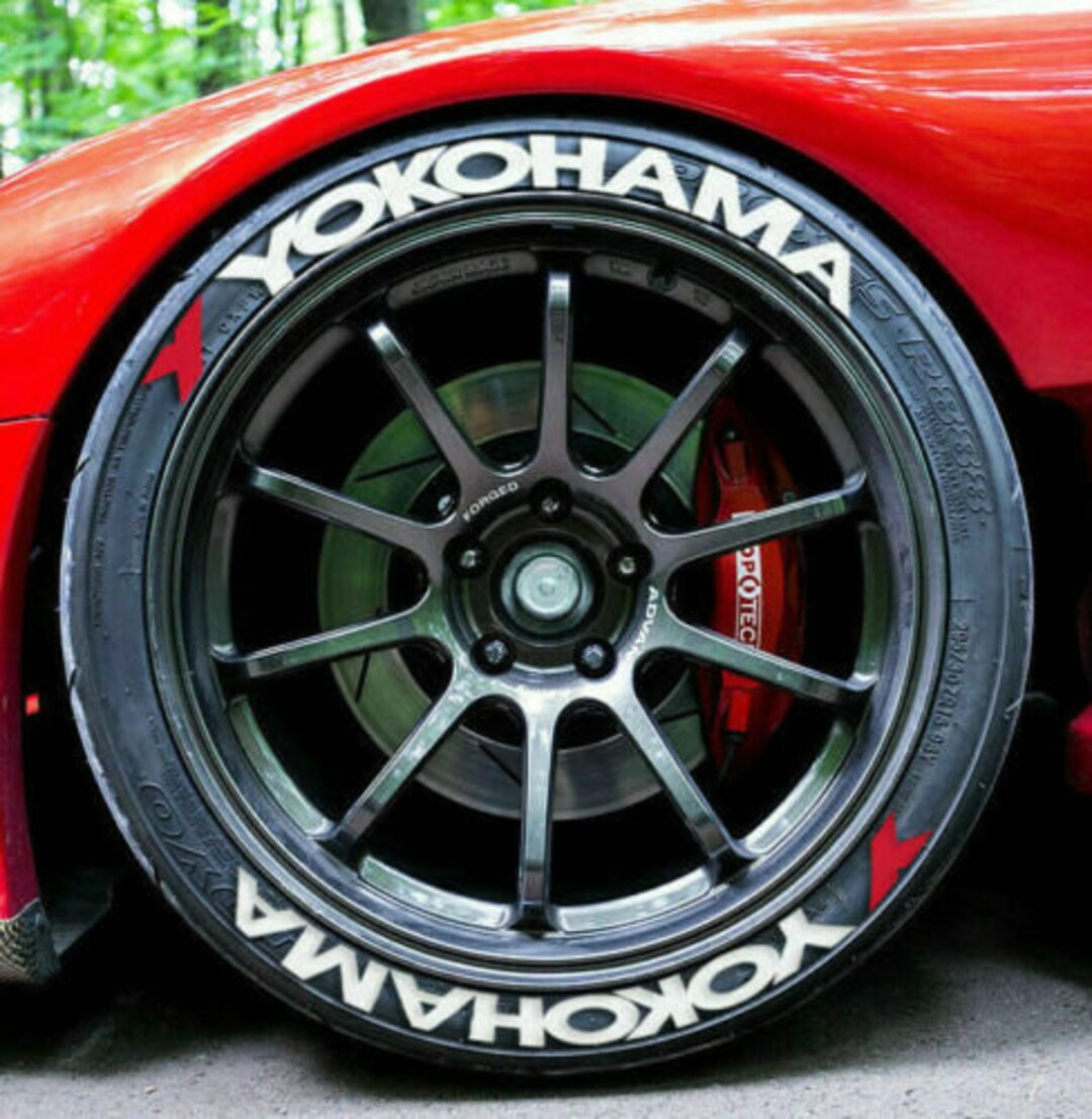 Tire Lettering Yokohama Permanent Tire Stickers 1'' 8 Pcs - Etsy