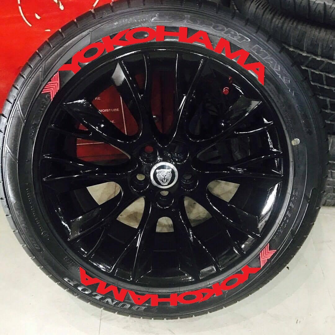 Tire Lettering Yokohama Full Red Permanent Tire Stickers 1'' 8 Pcs - Etsy
