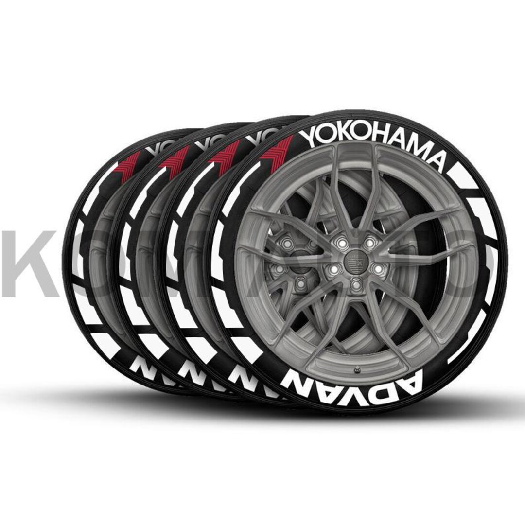 Tire Lettering Yokohama Advan Pieces Strip Permanent Tire Stickers 1 ...