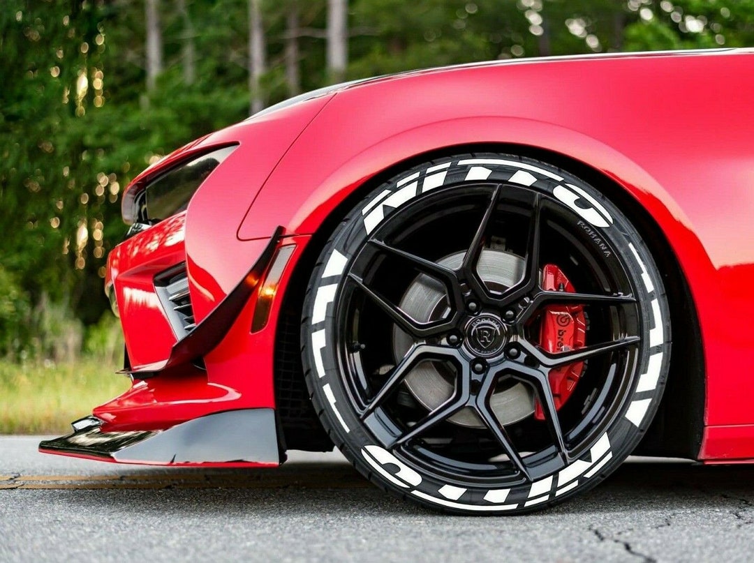 Tire Lettering Nitto Pieced Strip Permanent Tire Stickers 1'' 8 Pcs - Etsy