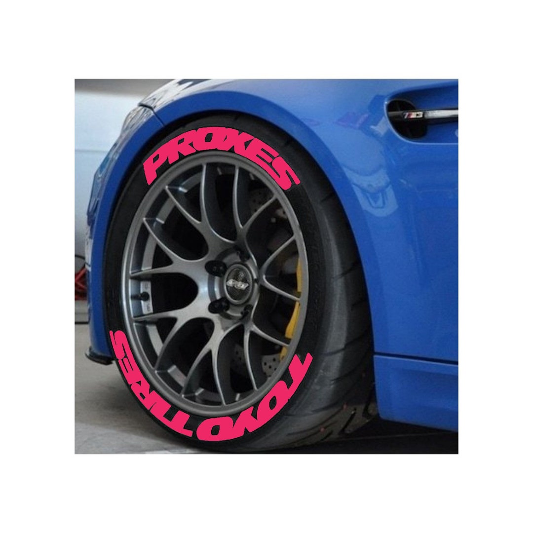 Tire Lettering Toyo Tires Proxes Pink Permanent Tire Stickers 1'' 8 Pcs ...