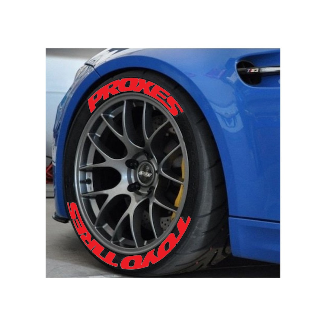 Tire Lettering Toyo Tires Proxes Red Permanent Tire Stickers 1'' 8 Pcs ...