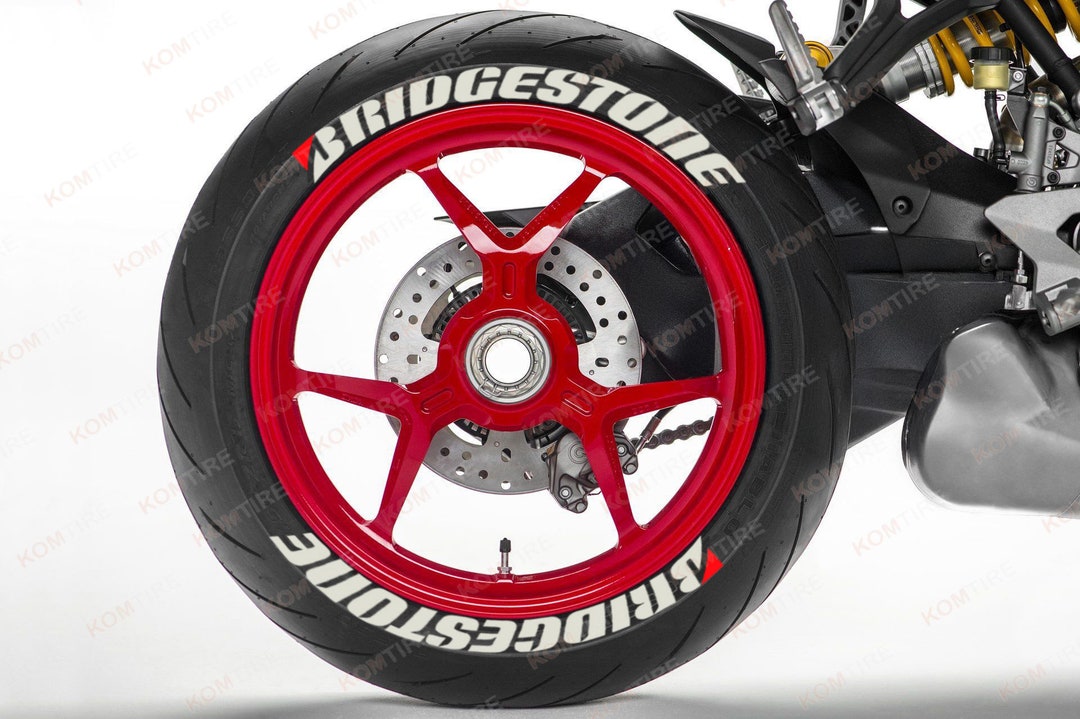 Tire Lettering Bridgestone Permanent Motorcycle Tire Stickers 1'' 8 Pcs ...