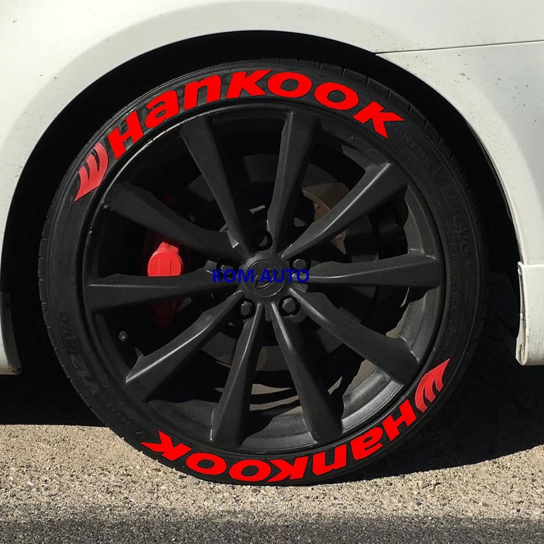 Tire Lettering HANKOOK Permanent Tire Stickers 1'' 8 Pcs - Etsy