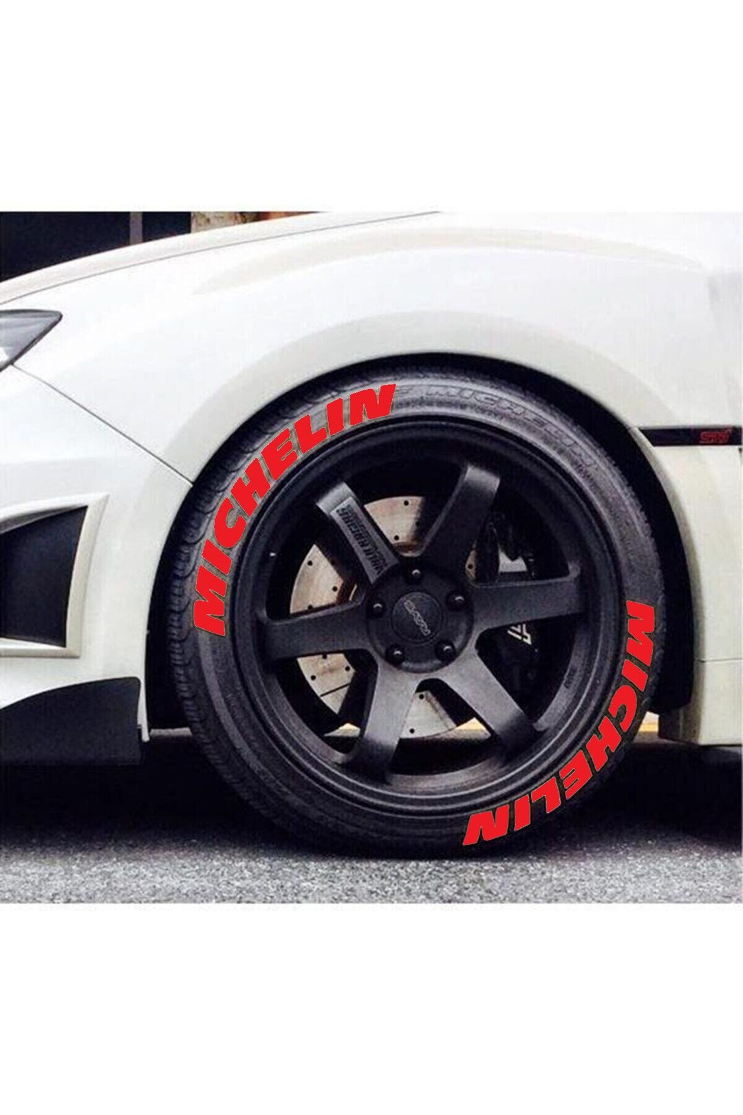 Tire Lettering Michelin Red Permanent Tire Stickers 1'' 8 Pcs - Etsy