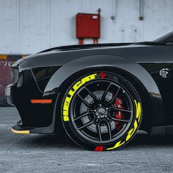 Dodge Challenger Tire Stickers - Etsy
