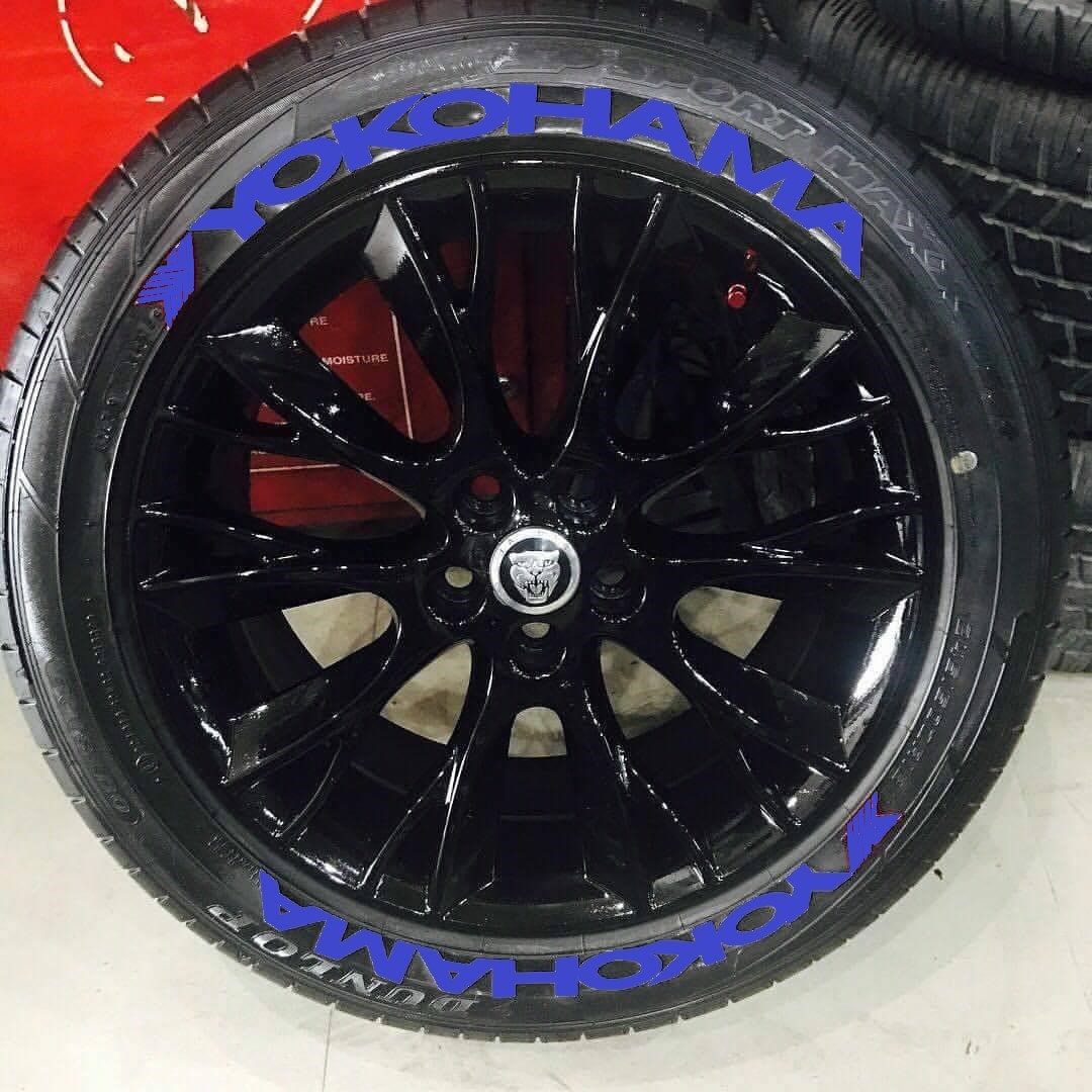 Tire Lettering Yokohama Full Blue Permanent Tire Stickers 1'' 8 Pcs - Etsy