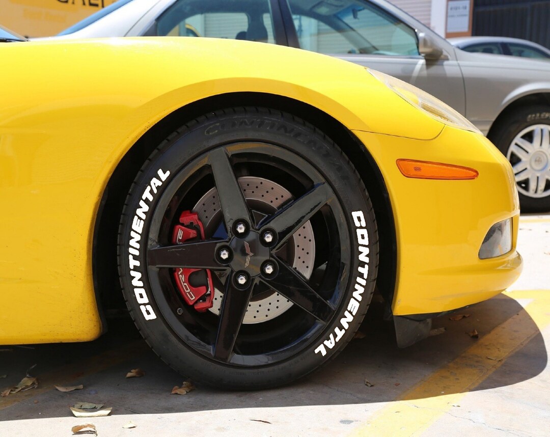 Tire Lettering Continental White Permanent Tire Stickers 1'' 8 Pcs - Etsy