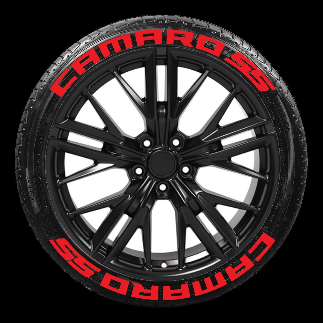 Tire Lettering Camaro Ss Full Red Permanent Tire Stickers 1'' 8 Pcs - Etsy