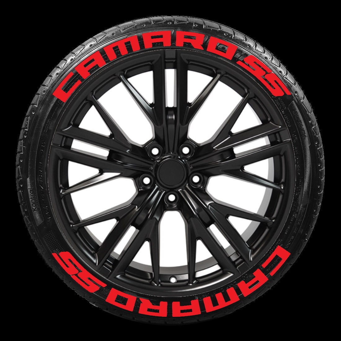 Tire Lettering Camaro Ss Full Red Permanent Tire Stickers 1'' 8 Pcs - Etsy