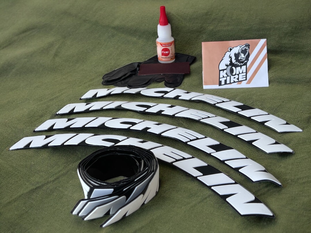 Michelin Sticker Tire Lettering Raised Stickers Vinly Permanent ...