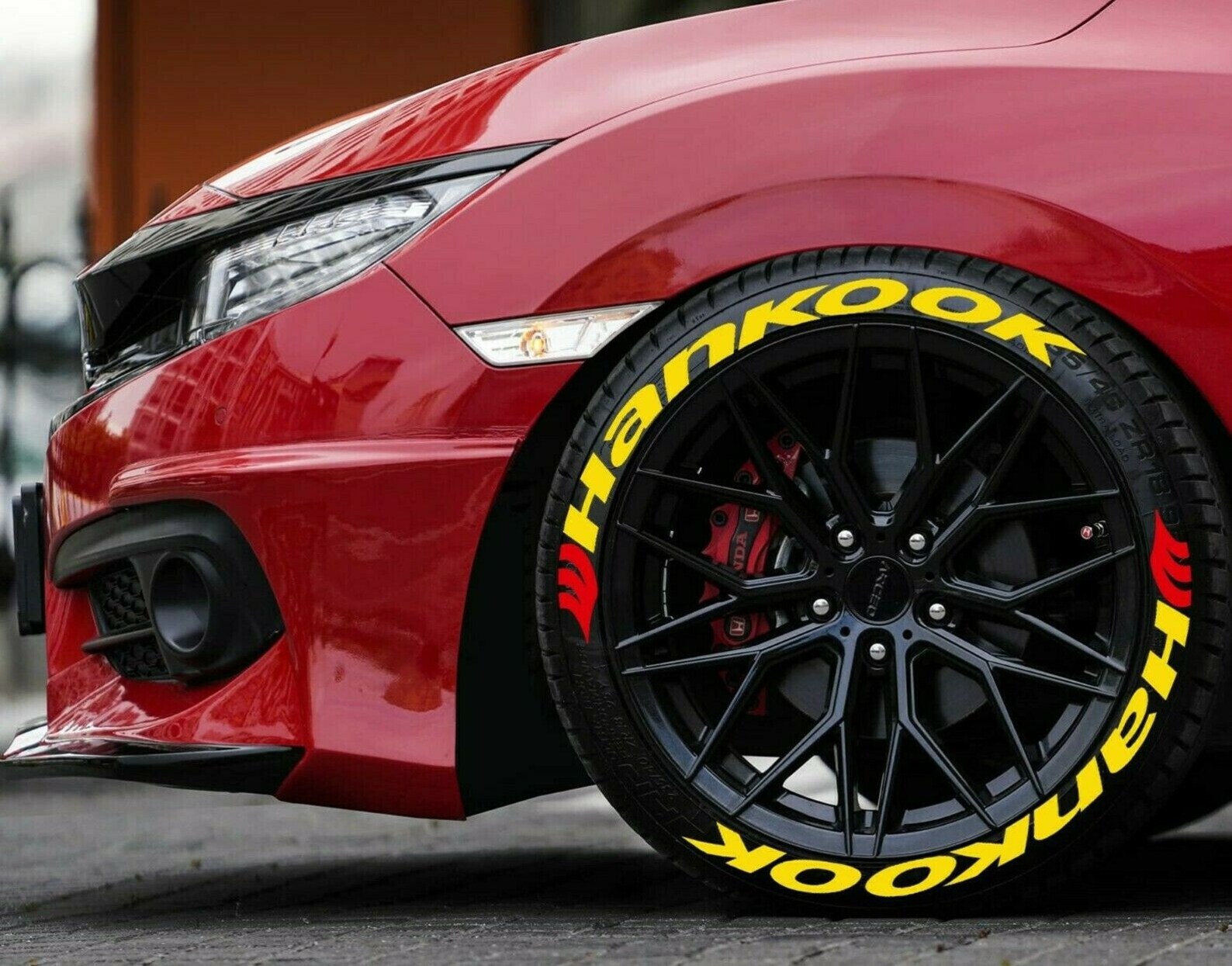 Tire Lettering Yellow Hankook Permanent Tire Stickers 1'' 8 Pcs - Etsy