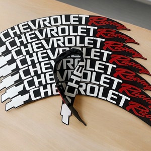 Chevrolet Racing Sticker Tire Lettering Raised Stickers Vinly Permanent ...