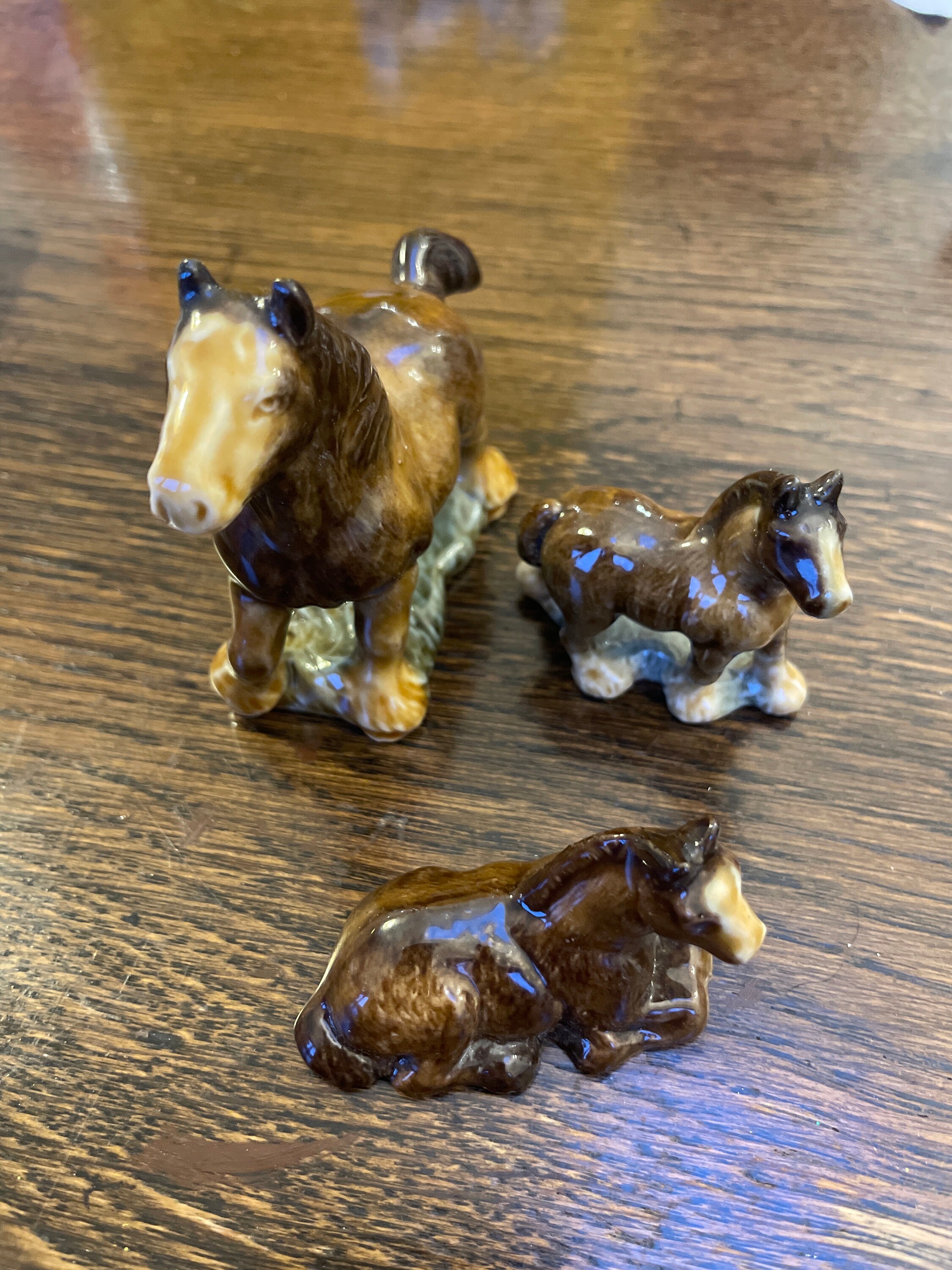 Wade Set of 3 Shire Horses Pony Figures 1978 Collectible - Etsy