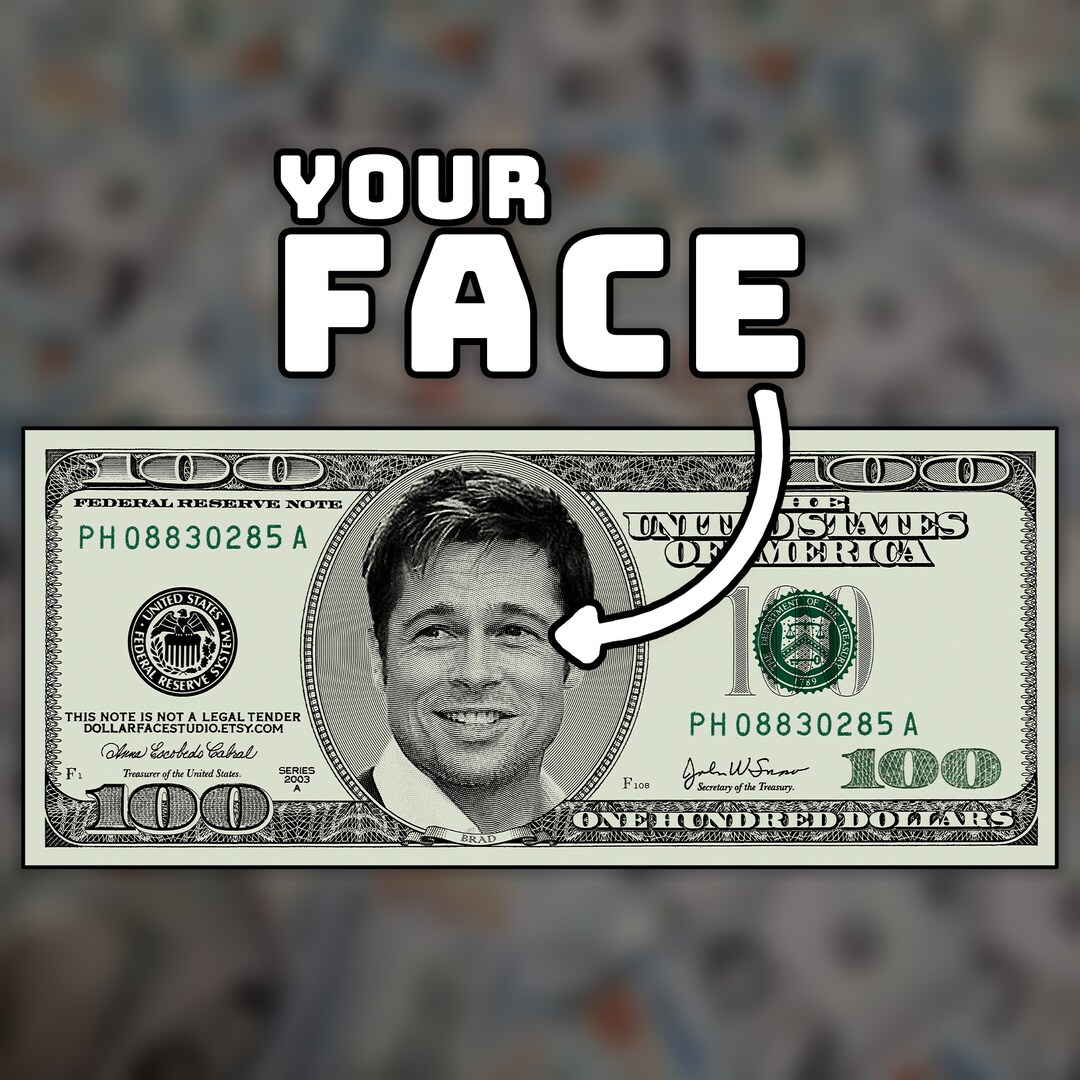 Money Dollar Personalized Money Personalized Dollar Face - Etsy