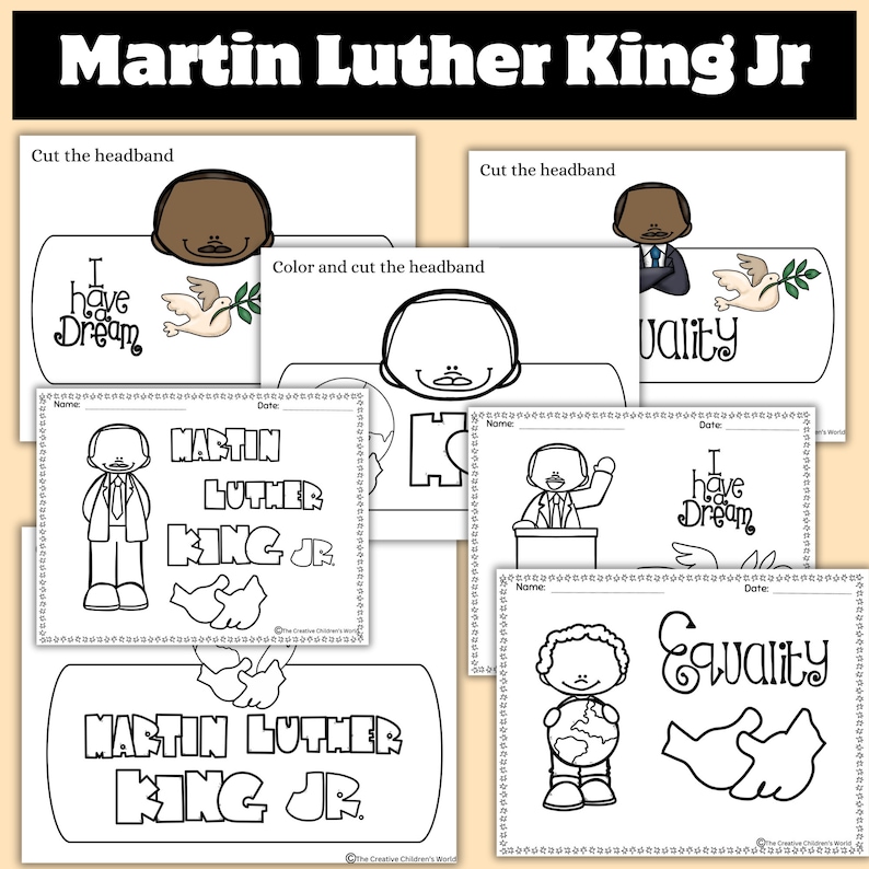 Martin Luther King Activities for Kids |martin King Day Craft and ...