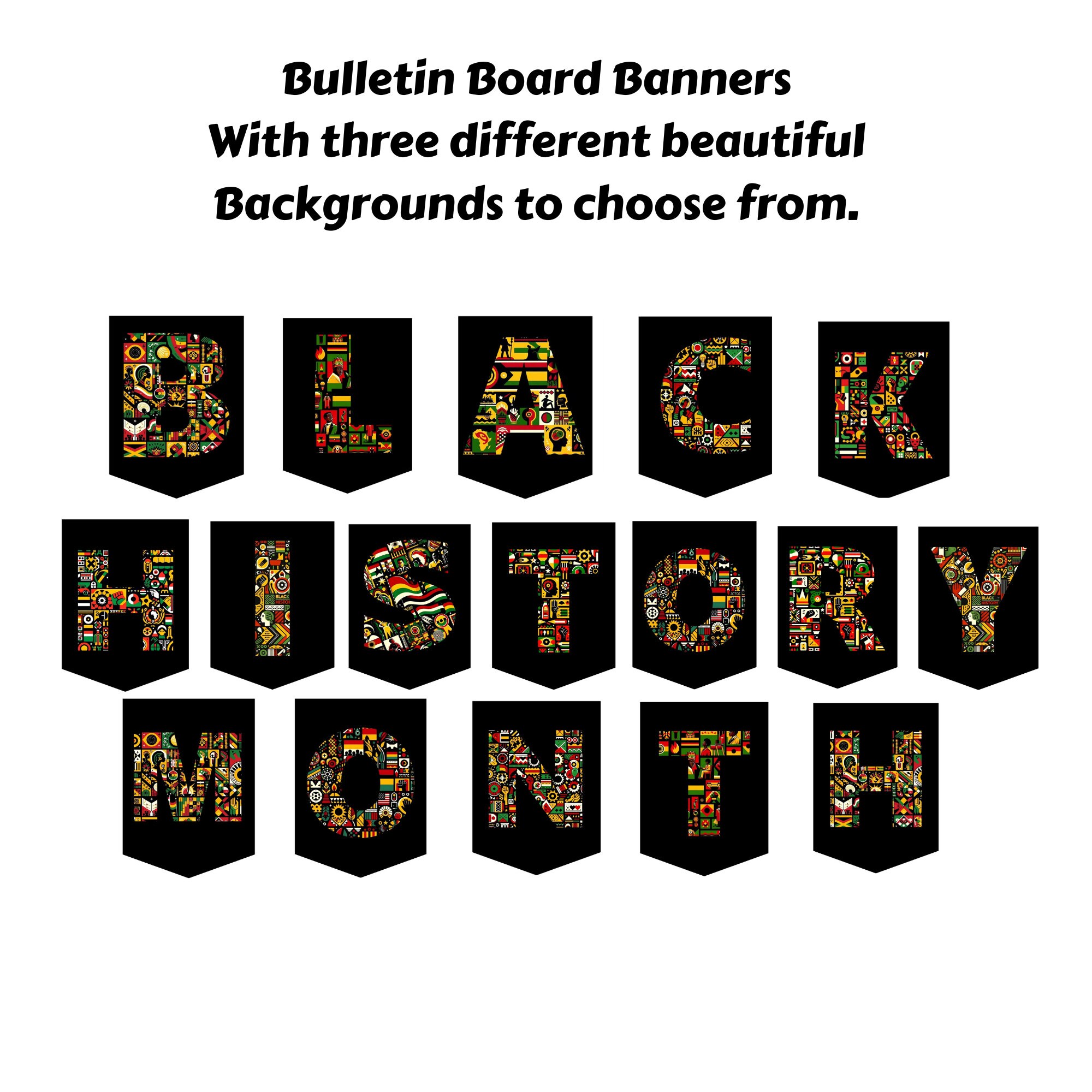 Black History Month Bulletin Board, Printable PDF Banner Bulletin Board ...