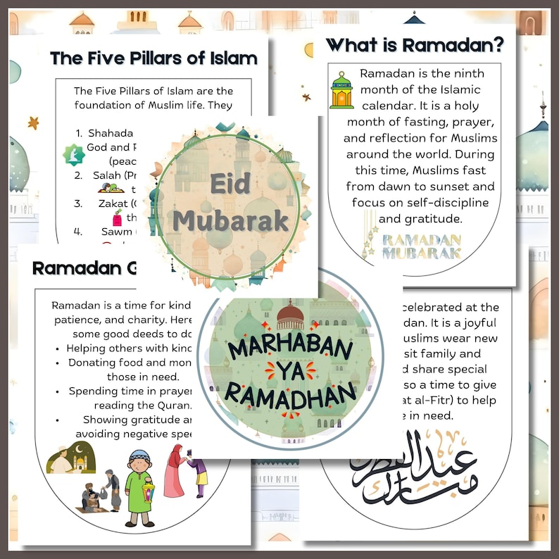 Ramadan Eid Mubarak Decor Banners Bulletin Board | Ramadan Islamic ...